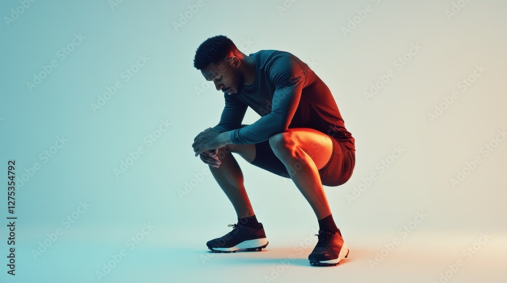 Sports injury from a hip injury during track and field. Featuring ...