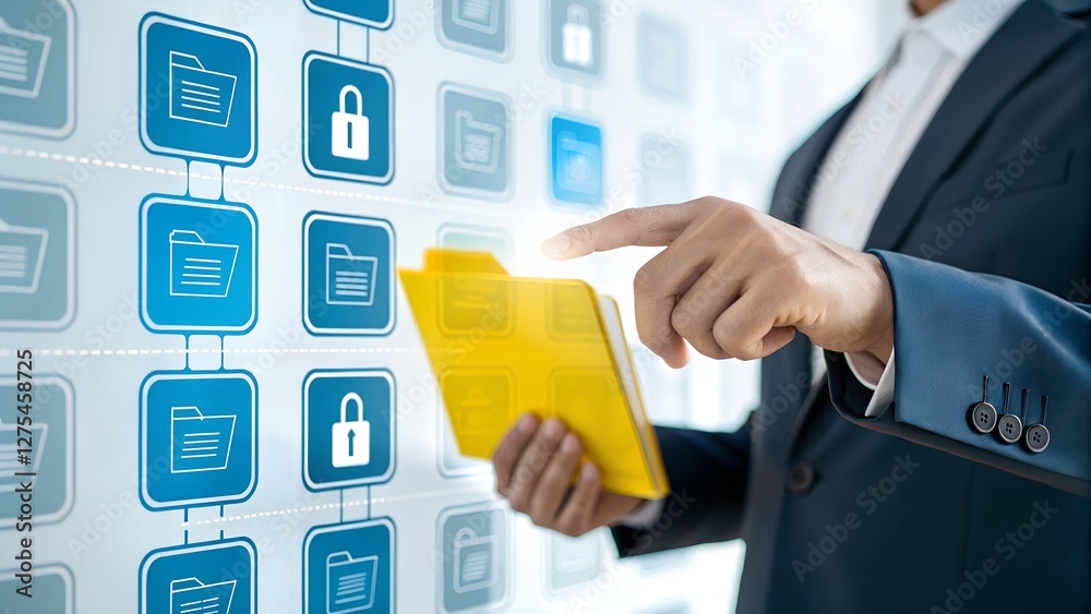 Business files and folders storing in document management system DMS ...