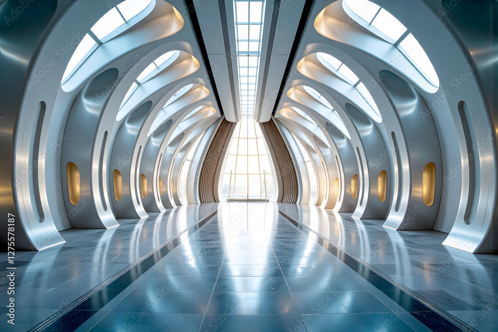 Futuristic Architecture: Streamlined Shapes and Metallic Textures in ... Futuristic Architecture: Streamlined Shapes and Metallic Textures in ...
