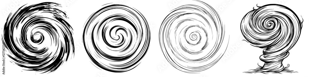 Dynamic swirls illustrate the evolution of a cyclone in a dramatic ...