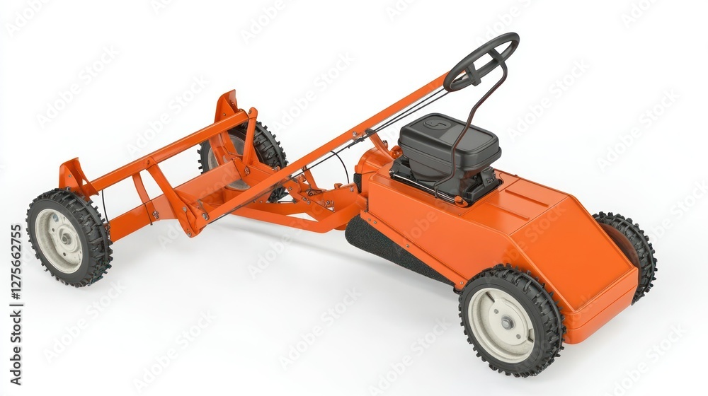 Orange lawn care tools: An overhead shot showcases a brand new orange ...