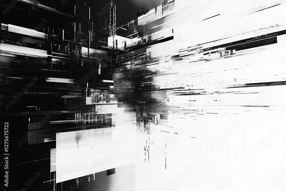 Abstract futuristic cyberpunk displacement map for 3d rendering. Random ...