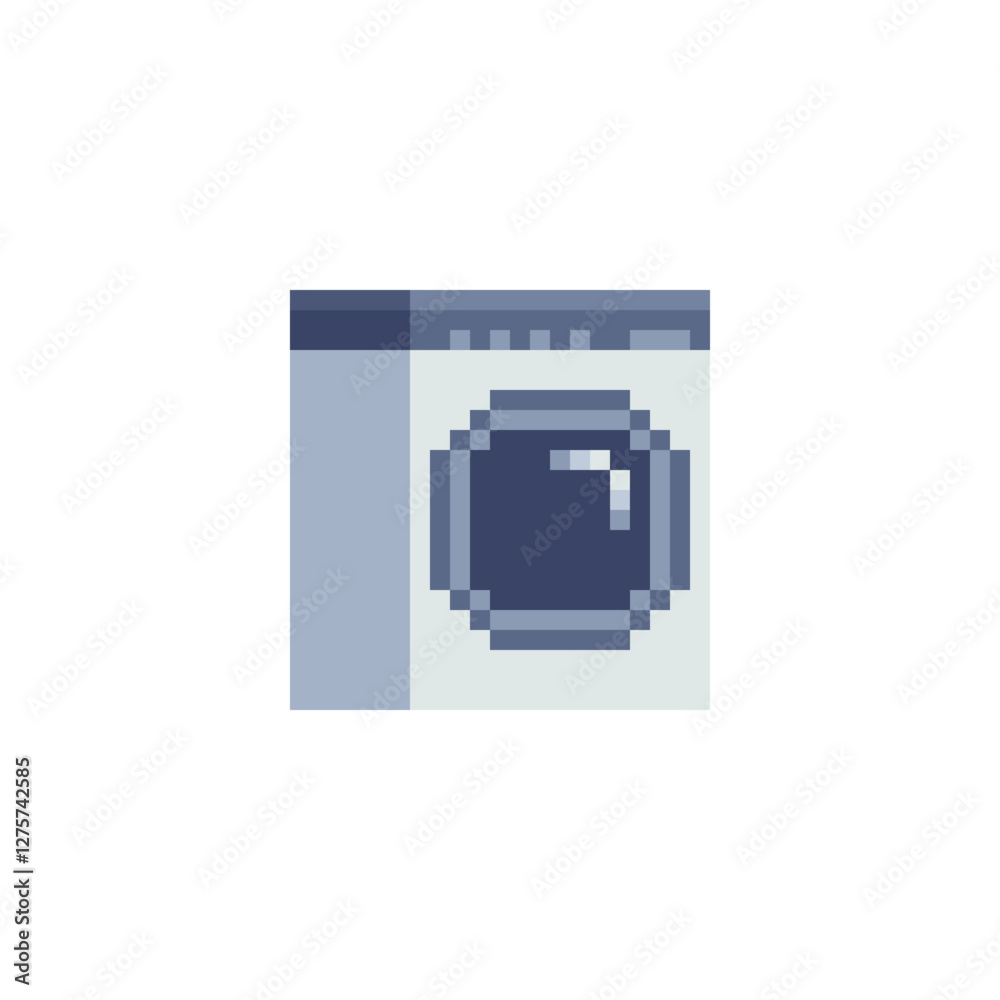 Laundry pixel art vector illustration, washing machine and laundry ...