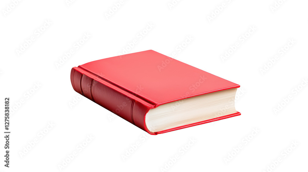 Vintage red book with blank white cover, a timeless classic for ...