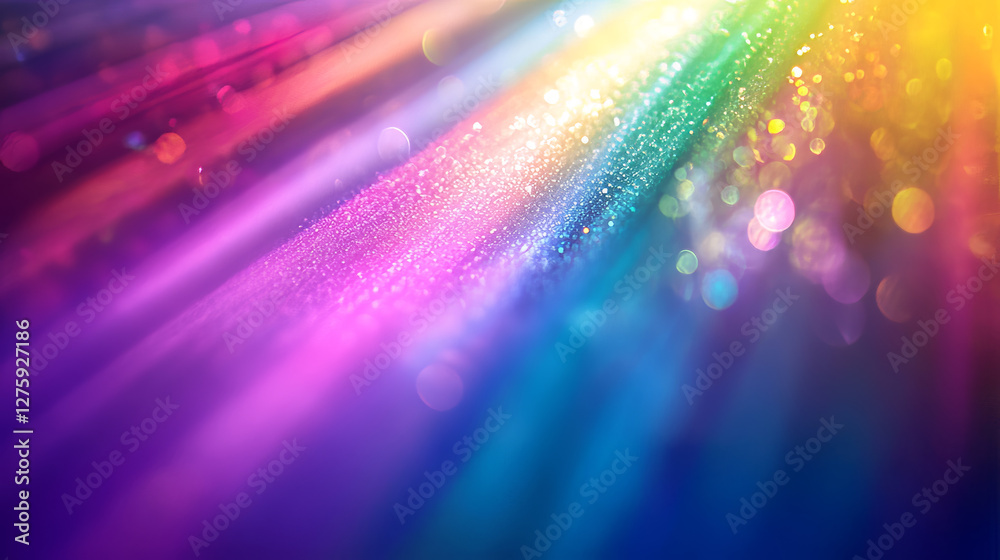 Rainbow light flare effect. Vector realistic illustration of ...