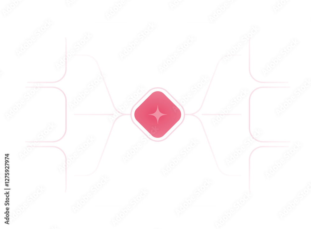 User interface component. Flow chart infographic modern template with ...