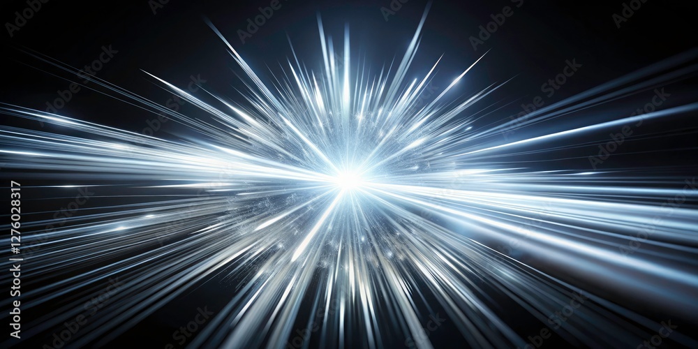 Dynamic white spotlight animation, long exposure creates a motion ...