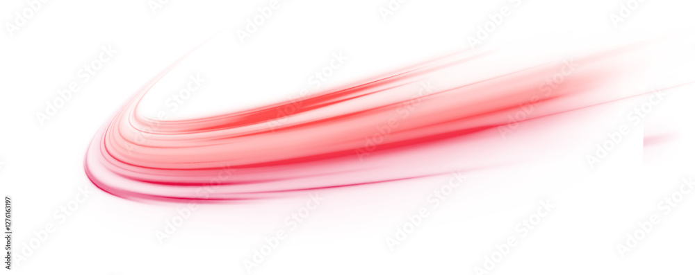 Shiny fiery red neon stripes on white transparent background PNG. Vivid ...