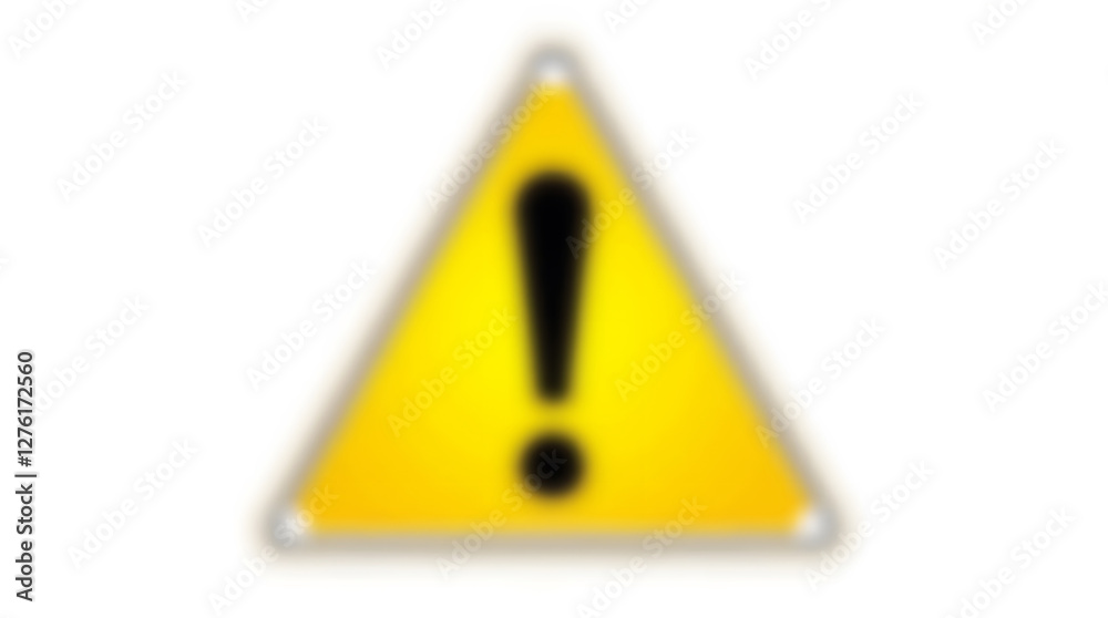 Danger warning sign blur with white background. Stock Illustration ...