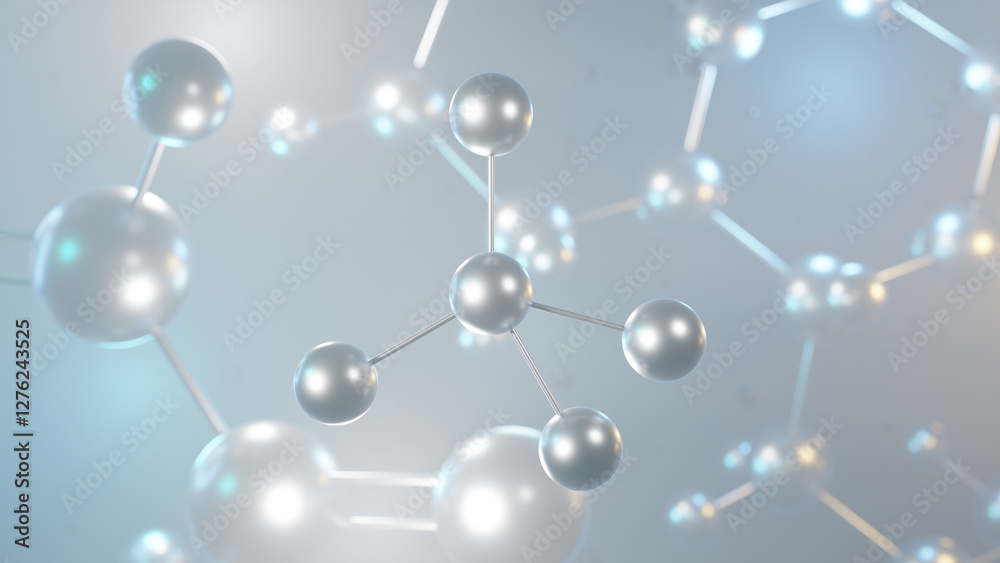 carbon tetrafluoride molecular structure, 3d model molecule ...