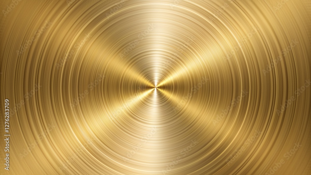 Brushed gold metal texture with circular radial pattern – luxury ...