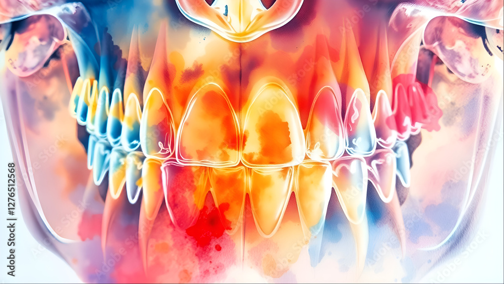 Dental x ray image of teeth jawline bone Oral Anatomy Toothache ...