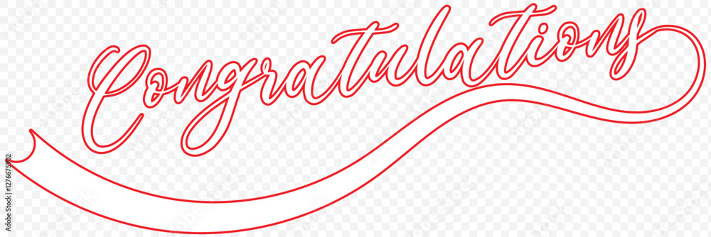 Hand drawn"Congratulations"lettering. Calligraphy text isolated on ...