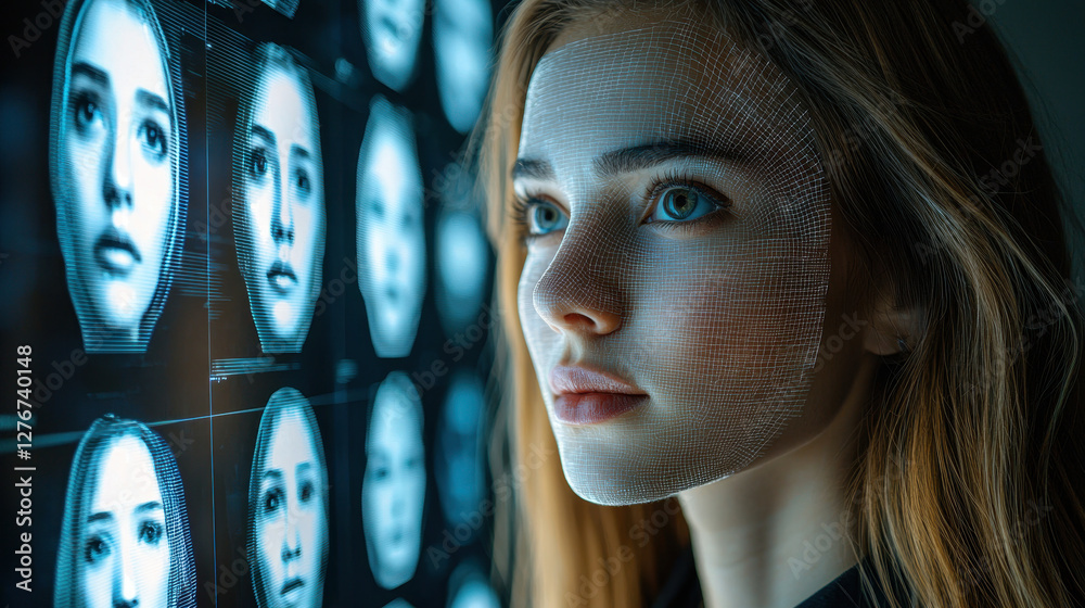 Futuristic police team conducts cyber-forensics analysis of deepfake ...