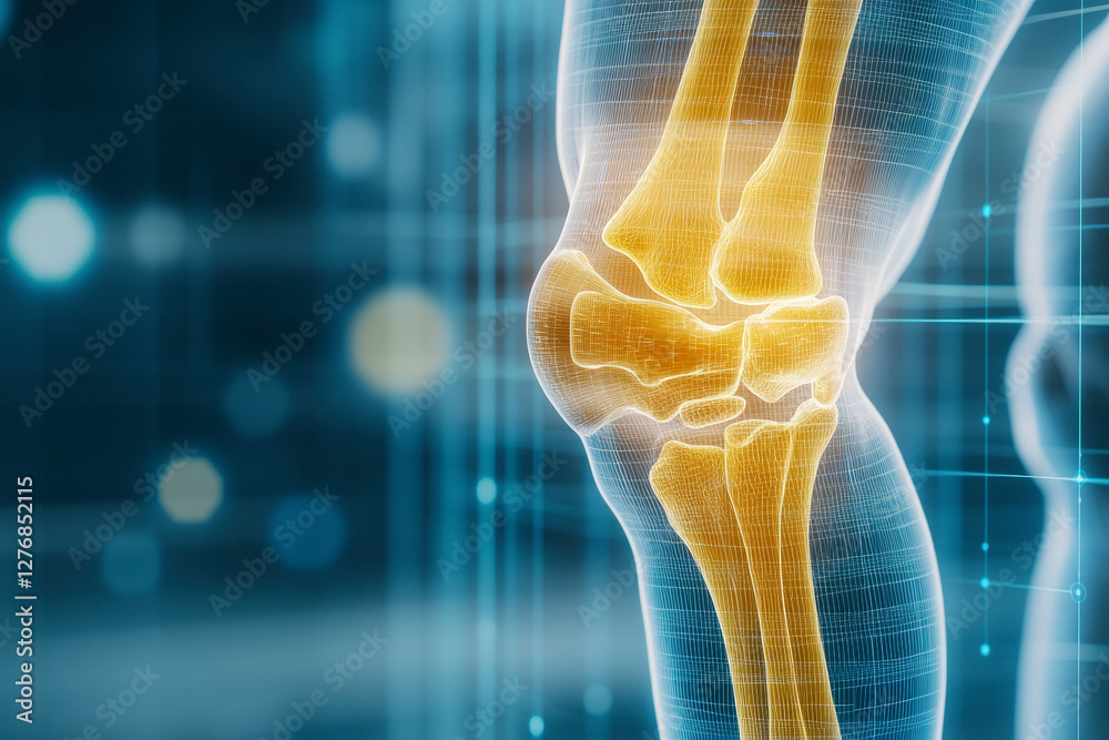 Advanced knee joint illustration highlights innovative orthopedic ...