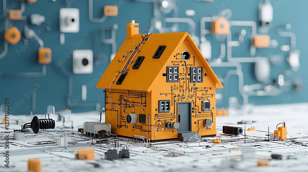 Detailed blueprint diagram showcasing the electrical outlets switches ...