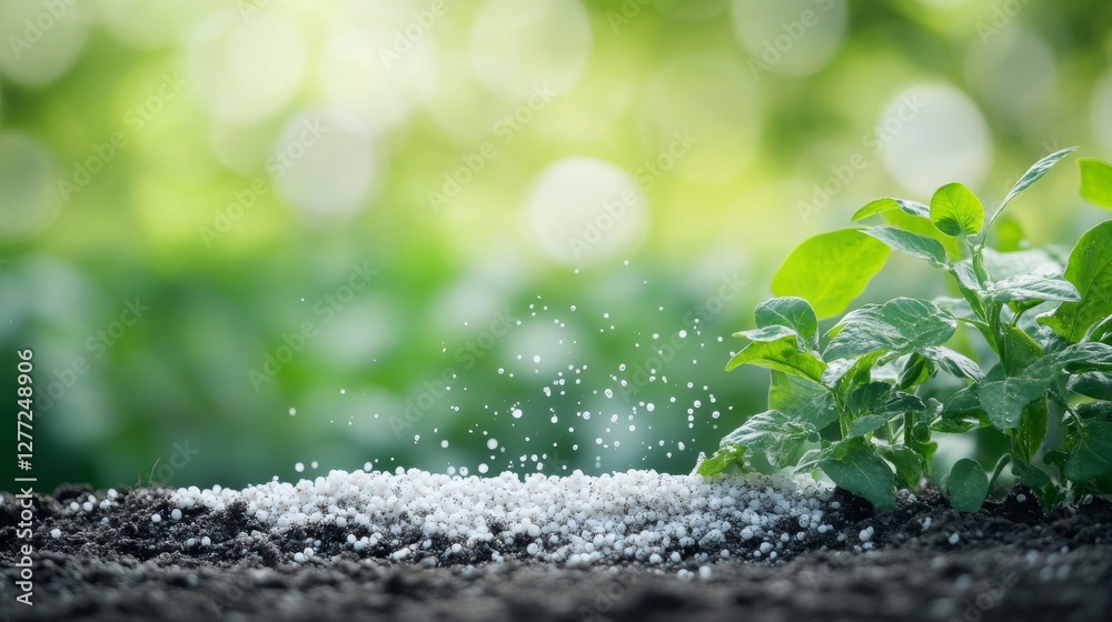 Toxic fertilizer harming farmland and crops. Featuring chemical ...