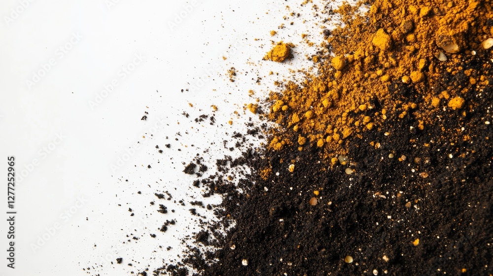 Toxic fertilizer harming the soil ecosystem. Featuring degraded crops ...