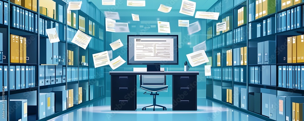 Paperless office concept with a digital document management system for quality assurance and ...