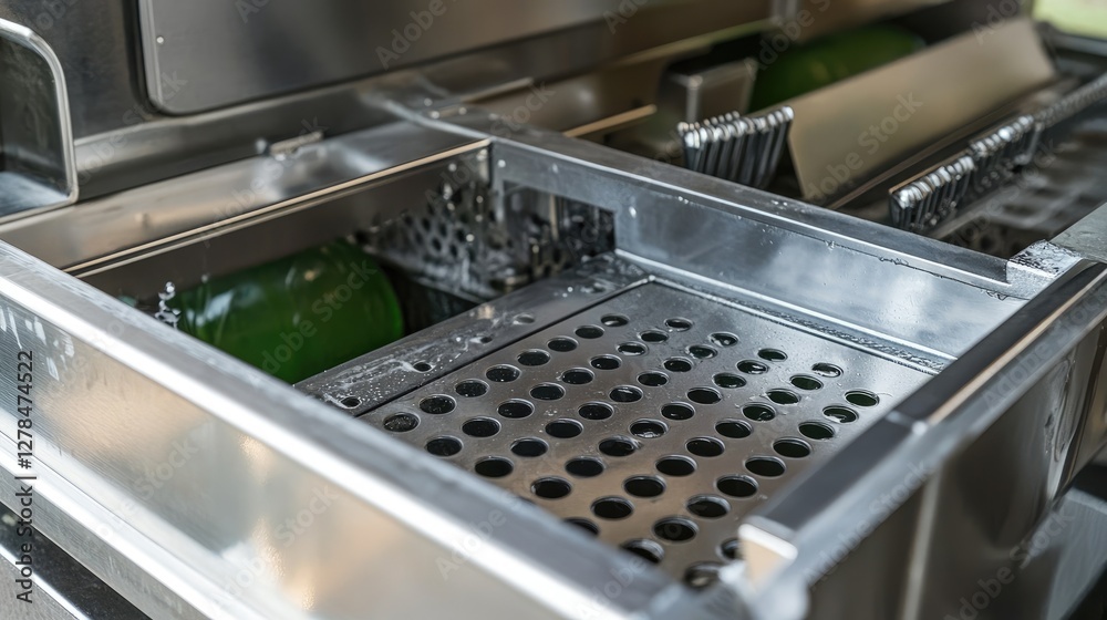 Multi-stage bottle washer with adjustable spray angles and real-time ...