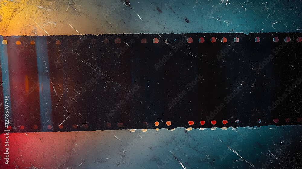 film noise texture and background, old film frame from analog retro ...