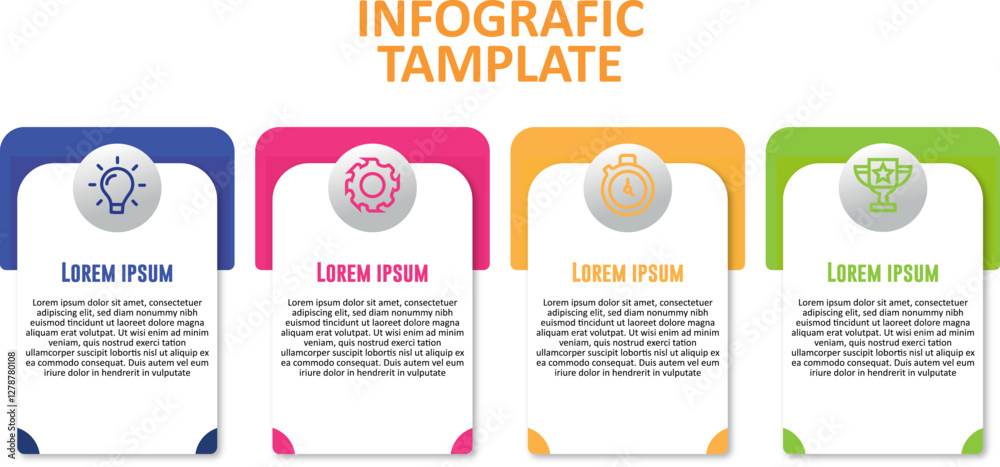 Minimalist Infographic Presentation Template with Process Flowchart and ...