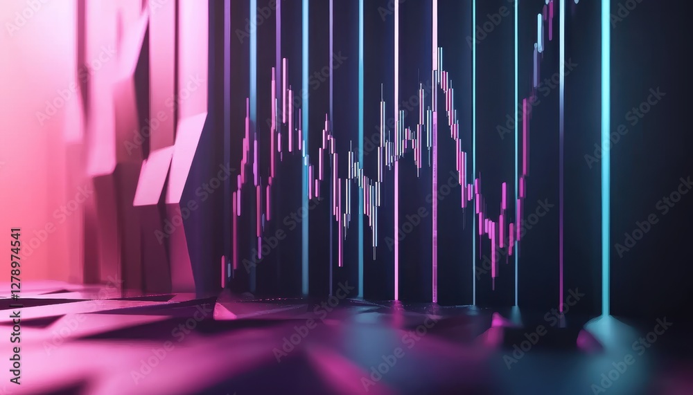 Market volatility detection interface front view identifying trading ...