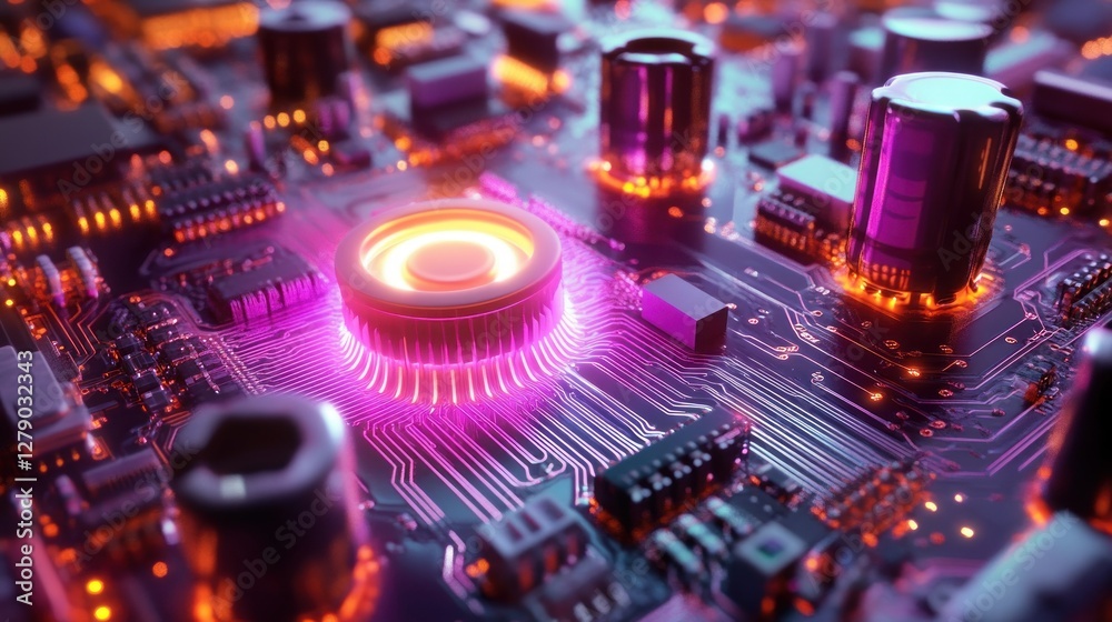Illuminated circuit board with toroidal core inductors, precision ...