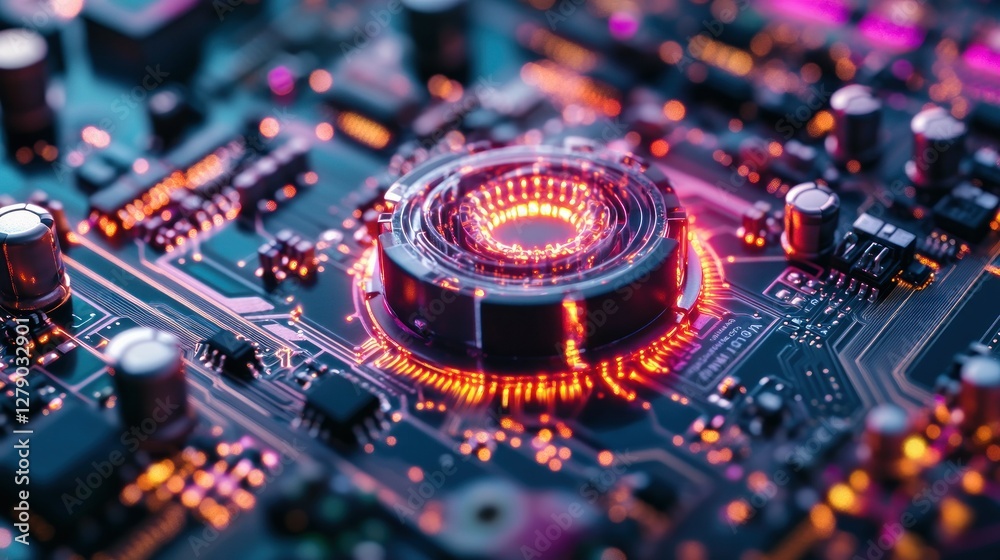 Illuminated circuit board with toroidal core inductors, precision ...
