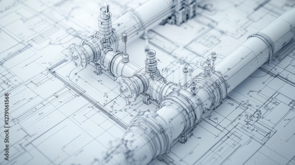 Create cad engineering drawings for industrial pipeline projects ...