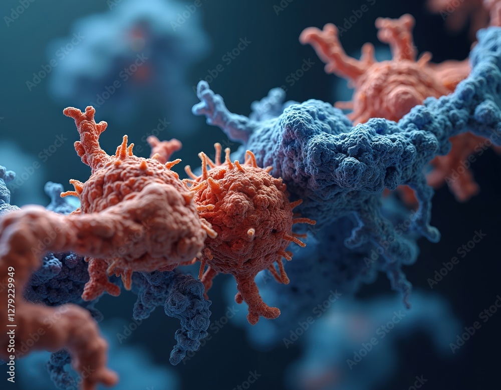 Scientific diagram of prions. Model of proteins, trigger normal brain ...