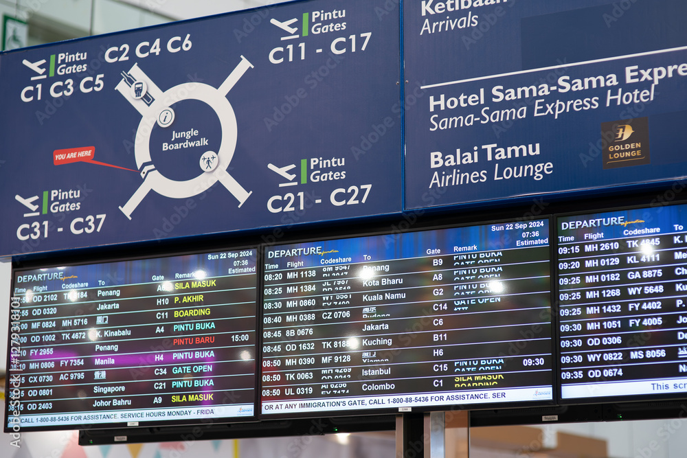 Kuala Lumpur, Malaysia - September 22, 2024: directional signs inside ...