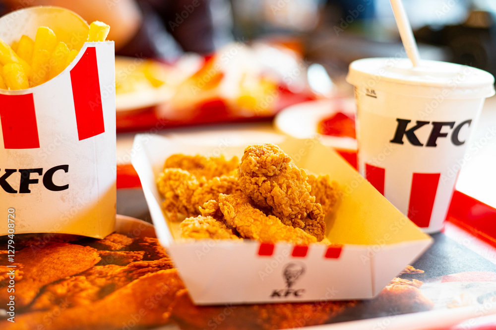 Foto de Stock KFC is popular fast food chain known as Kentucky Fried ...