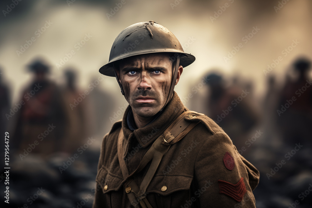 WW1 Soldier - First World War Military Portrait, Historical Army ...