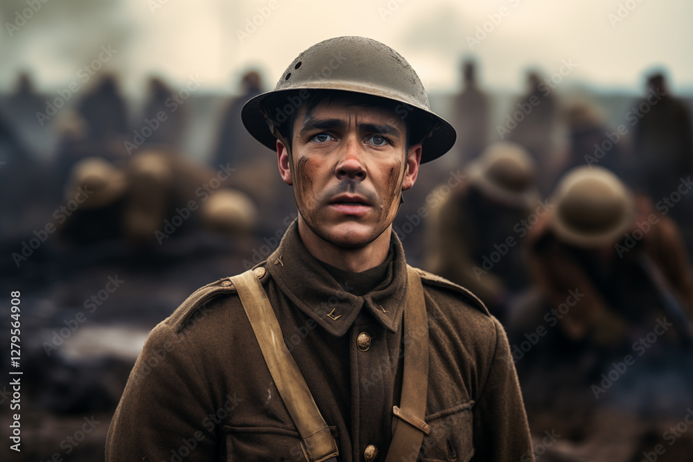 WW1 Soldier - First World War Military Portrait, Historical Army ...