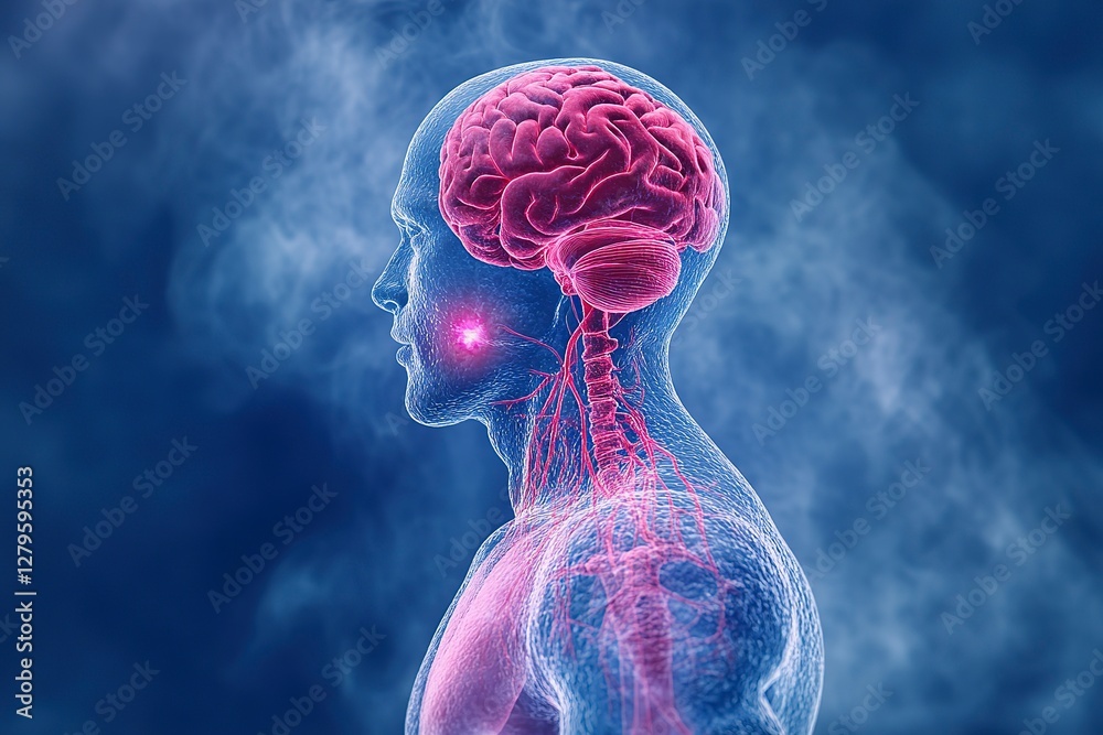 Diagram illustrating the organs affected by carbon monoxide poisoning ...
