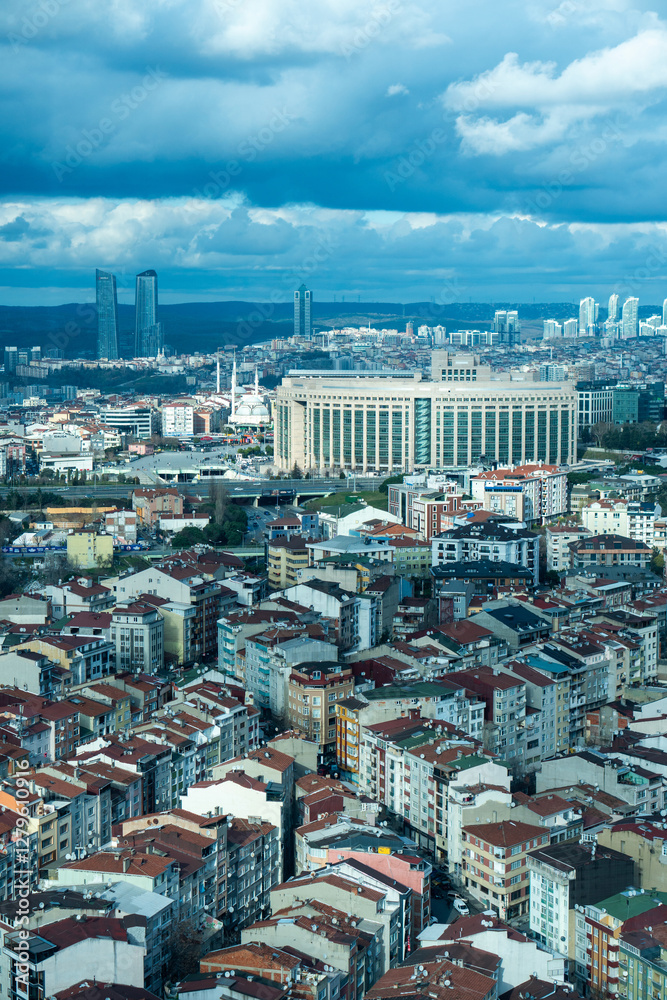 This breathtaking image captures a panoramic view of a vibrant, modern ...