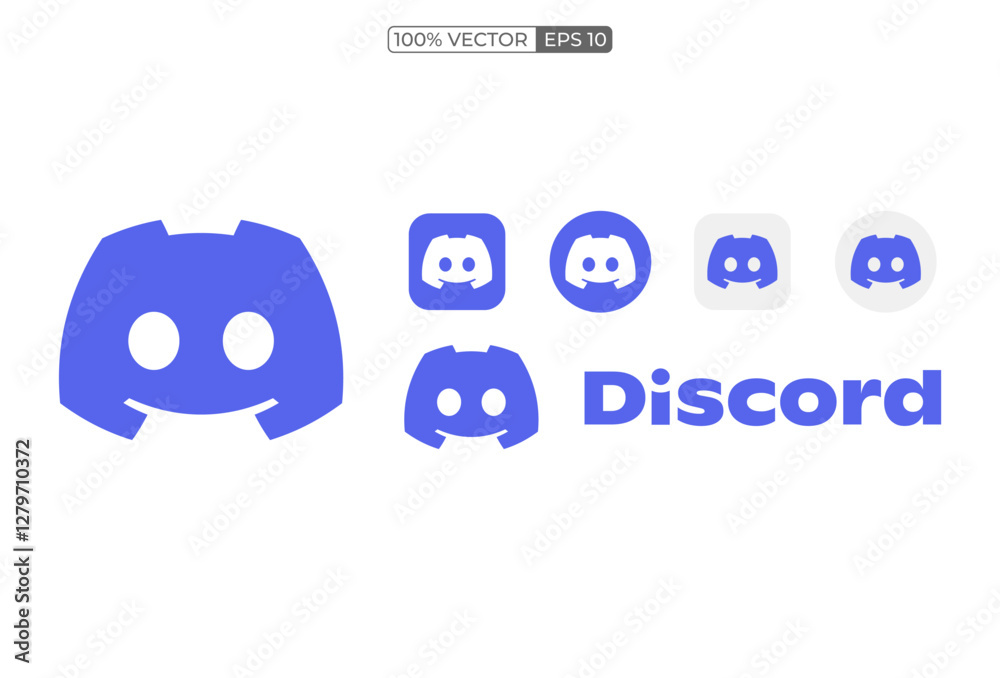 Discord logo icon transparent png. High resolution vector icons set ...