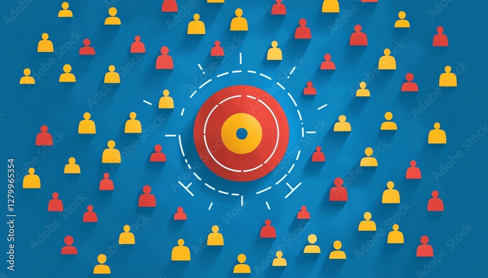 Business marketing and target audience definition, using target and ...