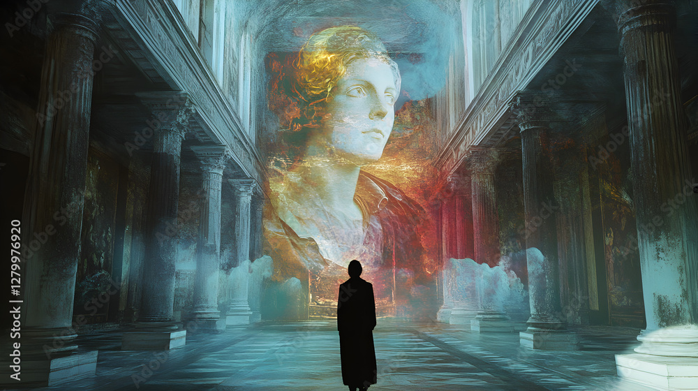 of classic Renaissance frescoes and digital holographic projections ...