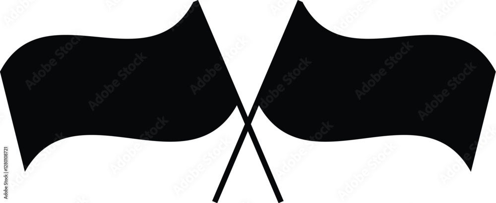 Vector de Stock Black Color Guard Flag eps image with svg vector cut ...