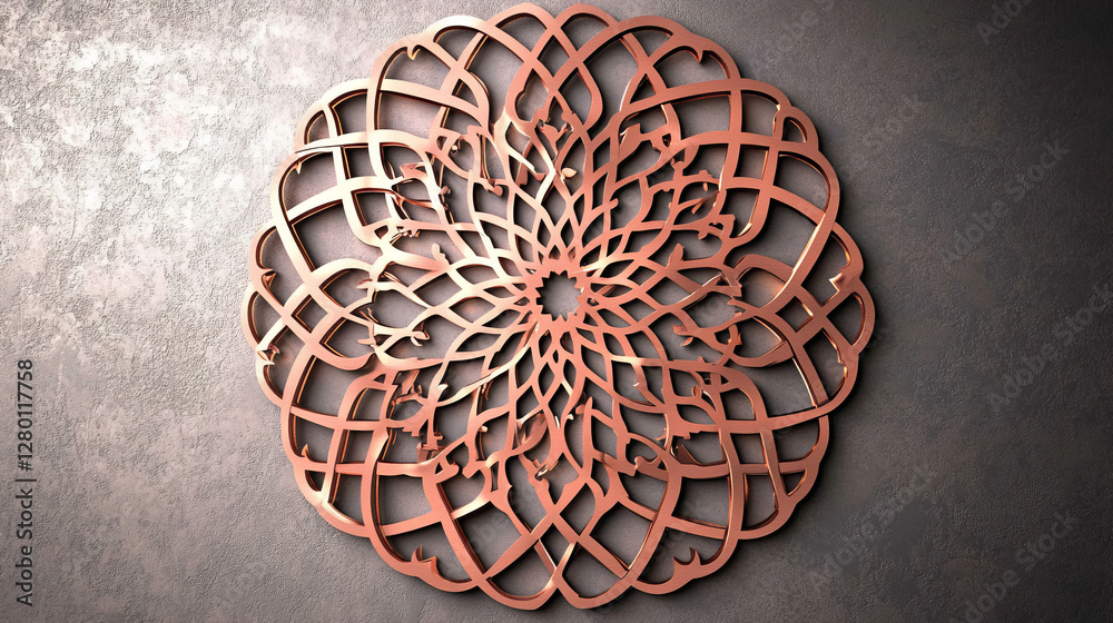 "explore intricate rose gold mandala wall decor: elegant laser cut ...