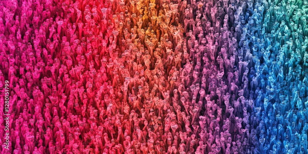 lgbtqia pride stereogram with rainbow spectrum of colors Stock ...