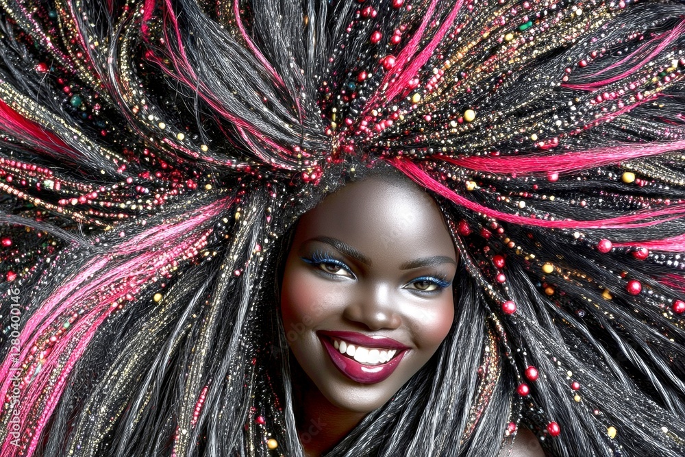 Stunning smiling black girl - for ads, flyer and digital marketing use ...