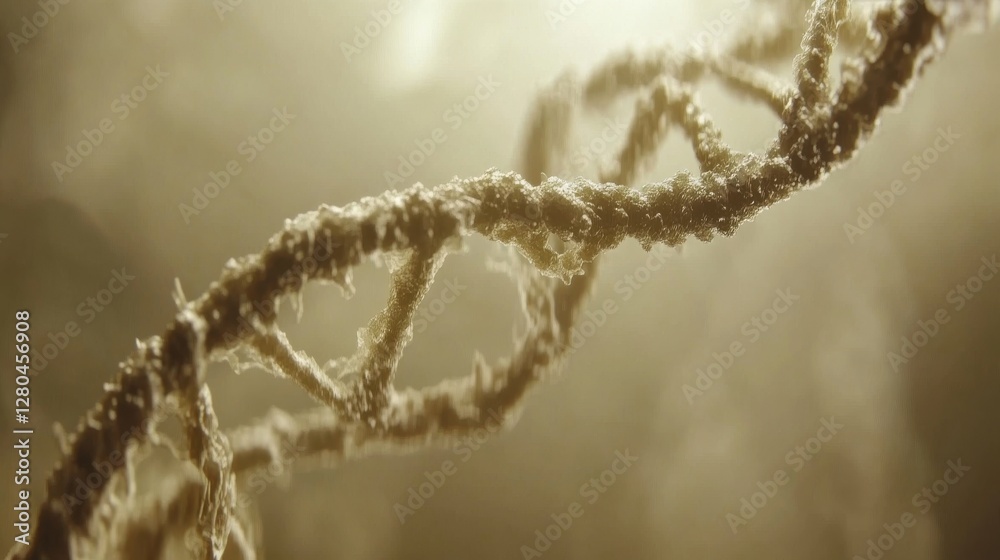 The Code of Life: A close-up, detailed macro photograph reveals the ...