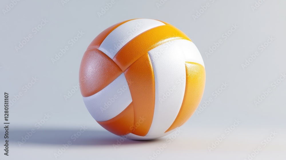 D-rendered volleyball ball with realistic texture and shading, isolated ...