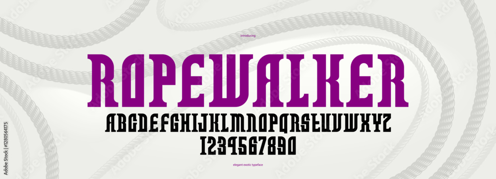 Classic style serif vector display font for logos and emblems, luxury ...