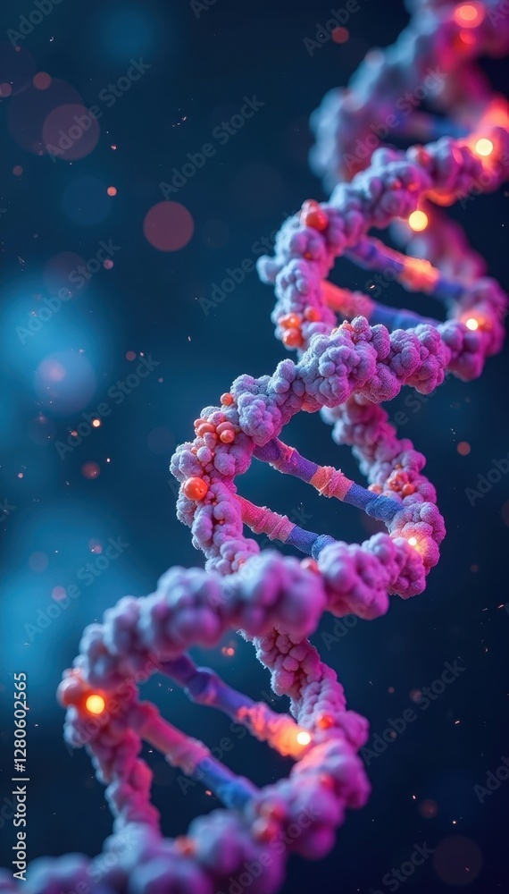 Advanced biotech lab equipment, DNA sequencing, analysis, future ...