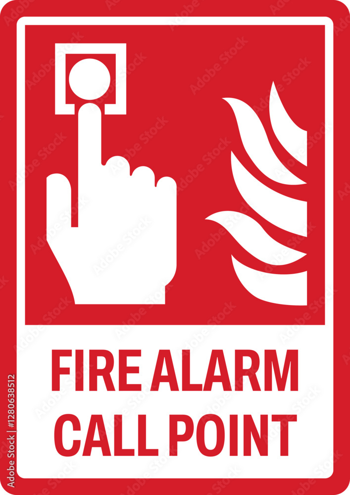 fire prevention safety sign v2 uppercase text_fire alarm call point ...