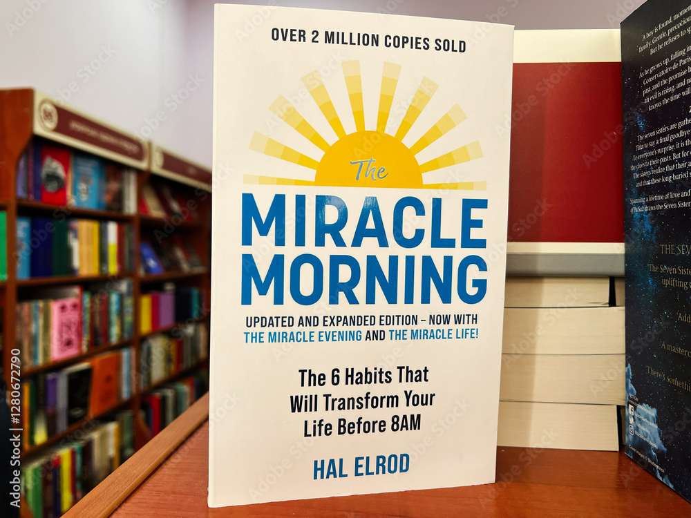 Bookshelf Display Featuring The Miracle Morning Updated Edition by Hal ...